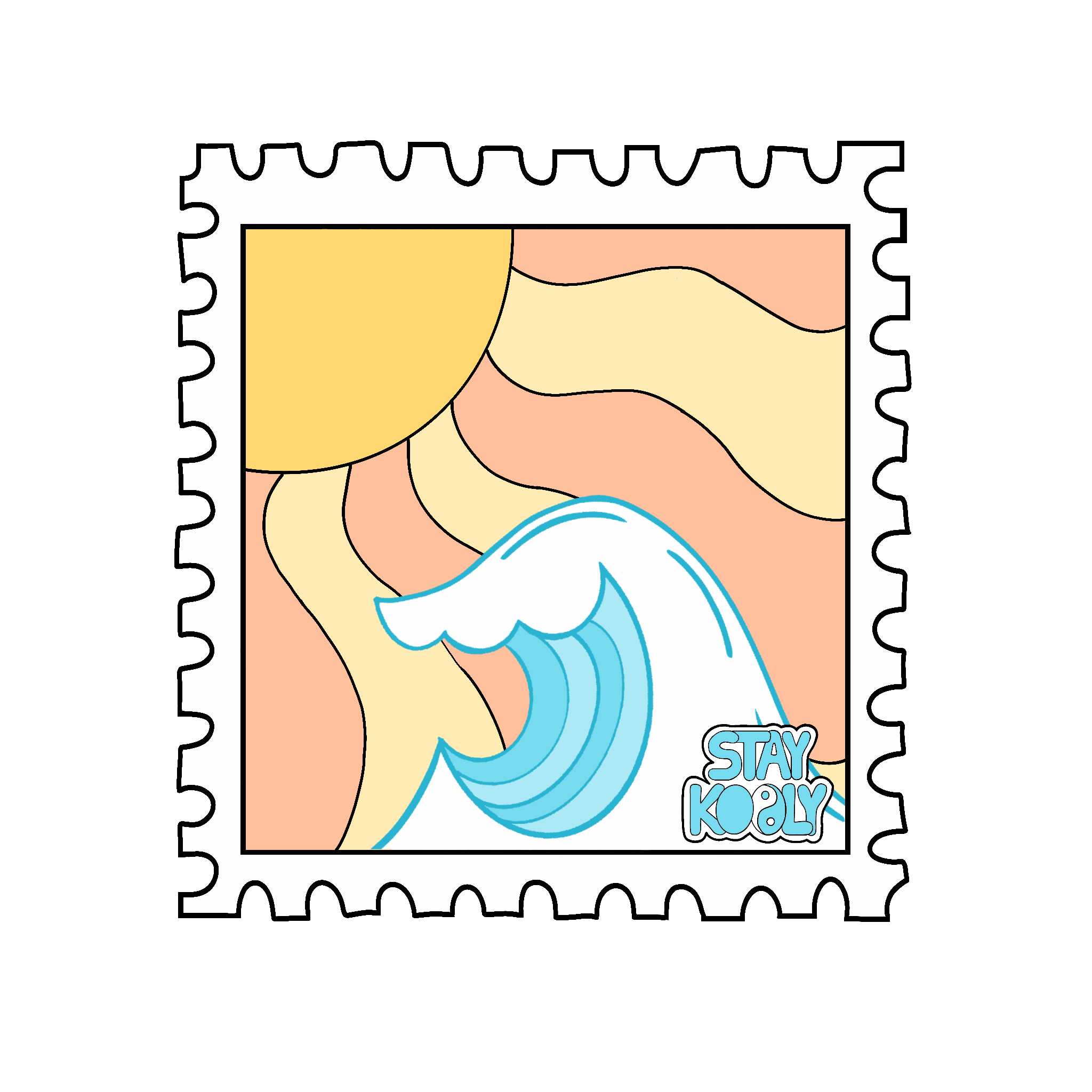 Sunset Stamp Sticker – Kooly